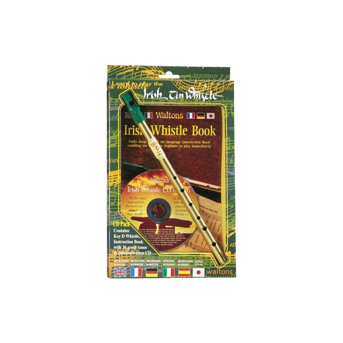 Whistle | Pack Irish tin whistle en Ré avec CD Waltons